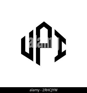 UPI letter logo design with polygon shape. UPI polygon and cube shape ...