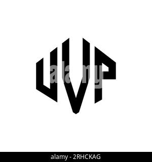 UVP letter logo design with polygon shape. UVP polygon and cube shape ...