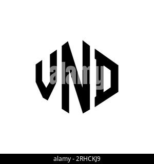 VND letter logo design with polygon shape. VND polygon and cube shape ...