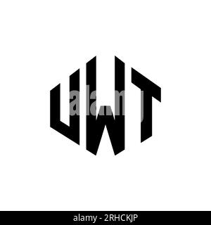 UWT letter logo design with polygon shape. UWT polygon and cube shape ...