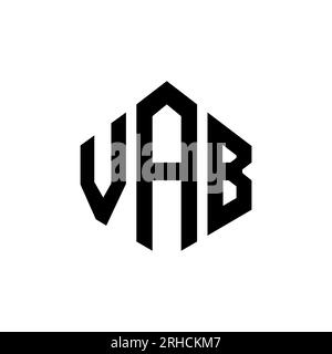 VAB letter logo design with polygon shape. VAB polygon and cube shape ...