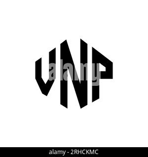 VNP letter logo design with polygon shape. VNP polygon and cube shape ...