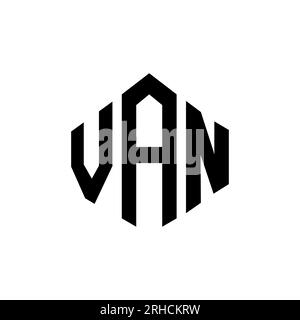 VAN letter logo design with polygon shape. VAN polygon and cube shape ...