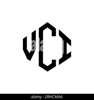 VCI letter logo design with polygon shape. VCI polygon and cube shape ...