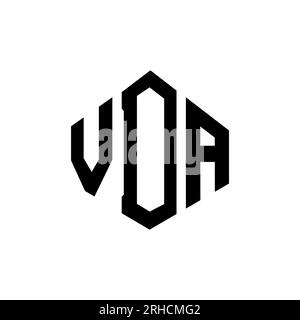 VDA letter logo design with polygon shape. VDA polygon and cube shape ...