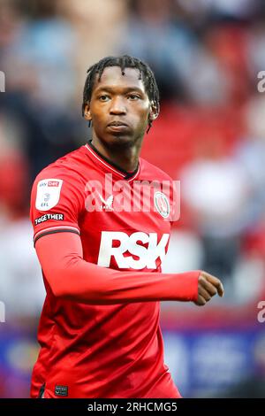 Tayo Edun of Charlton Athletic on the ball during the Sky Bet League 1 ...
