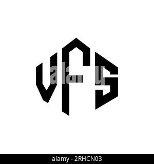 VFS letter logo design with polygon shape. VFS polygon and cube shape ...