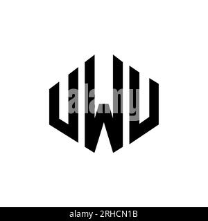 UWU letter logo design with polygon shape. UWU polygon and cube shape ...