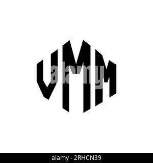 VMM letter logo design with polygon shape. VMM polygon and cube shape ...