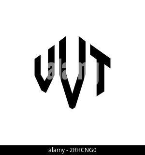 VVT letter logo design with polygon shape. VVT polygon and cube shape ...