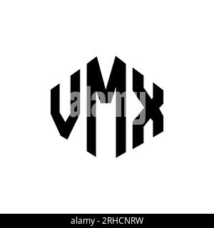 VMX letter logo design with polygon shape. VMX polygon and cube shape ...