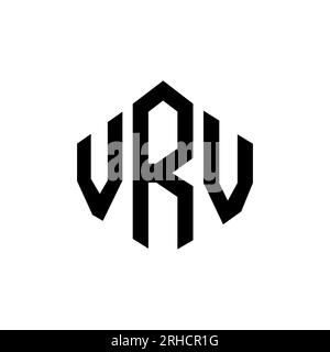 VRV letter logo design with polygon shape. VRV polygon and cube shape ...