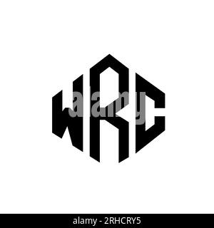 WRC letter logo design with polygon shape. WRC polygon and cube shape ...