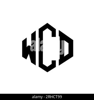 WCD letter logo design with polygon shape. WCD polygon and cube shape ...