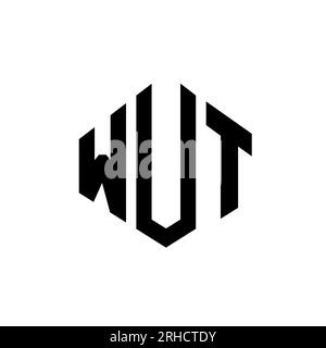 WUT letter logo design with polygon shape. WUT polygon and cube shape ...