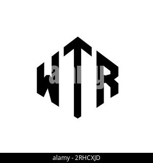 WTR letter logo design with polygon shape. WTR polygon and cube shape ...