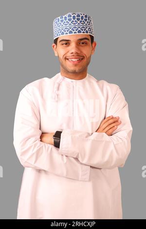 Omani Man making hand gesture Stock Photo - Alamy
