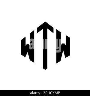 WTW letter logo design with polygon shape. WTW polygon and cube shape ...