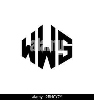 WWS letter logo design with polygon shape. WWS polygon and cube shape ...