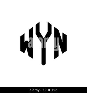 WYN letter logo design with polygon shape. WYN polygon and cube shape ...