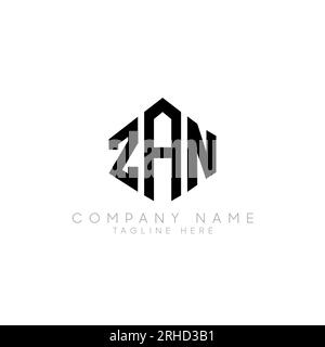 ZAN letter logo design with polygon shape. ZAN polygon logo monogram ...