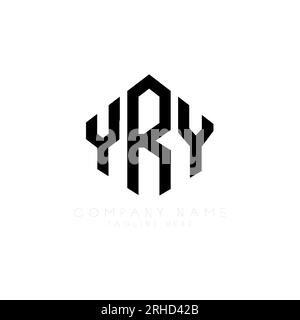 YRI letter logo design with polygon shape. YRI polygon and cube shape ...
