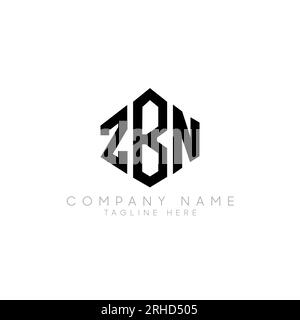 ZBN letter logo design with polygon shape. ZBN polygon logo monogram ...