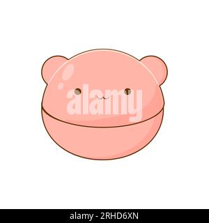 korean cosmetics cute kawaii cream serum. Vector illustration isolated ...