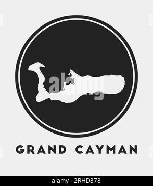 Grand Cayman logo. Badge of the island. Layered circular sign around ...