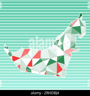UAE shape on gradient background. Country map with scratch texture ...