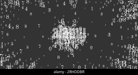 Falling numbers. Math study concept with flying digits. Back to school ...