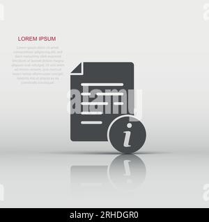 Instruction document icon in flat style. Manual vector illustration on ...