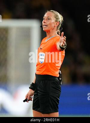 Referee Tori Penso during the World Cup Group A soccer match between ...