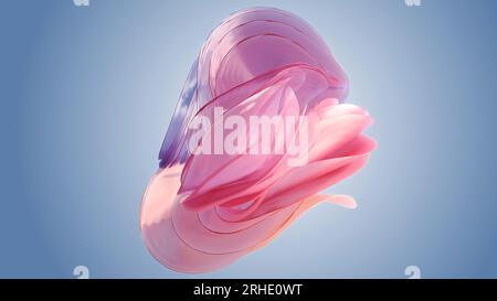 abstract art piece using cloth simulation with colorful mixed material ...