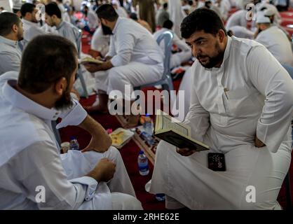 Gaza, Palestine. 16th Aug, 2023. Palestinian Muslims recite what they ...