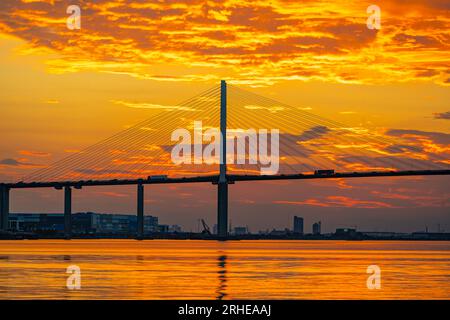 The Queen Elizabeth II bridge Known as the Dartford bridge across the ...