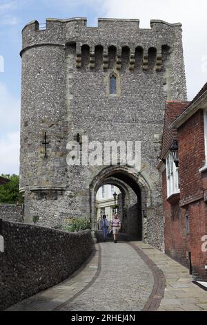 The Barbican gate and it's immediate surroundings including a museum ...