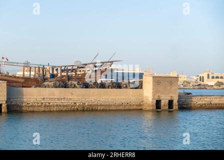 Traditional boat used for pearl diving, Muharraq, Bahrain Stock Photo ...