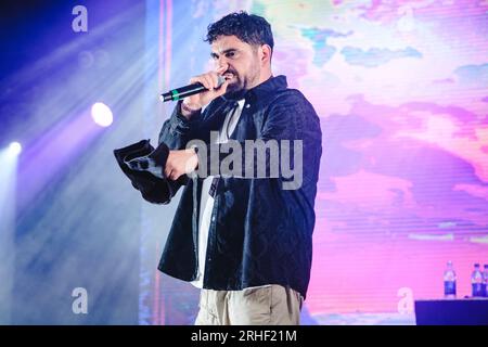 Gothenburg, Sweden. 11th, August 2023. The Swedish rapper Stor performs ...