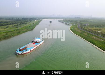 Hefei. 16th Aug, 2023. This aerial photo taken on Aug. 16, 2023 shows ...
