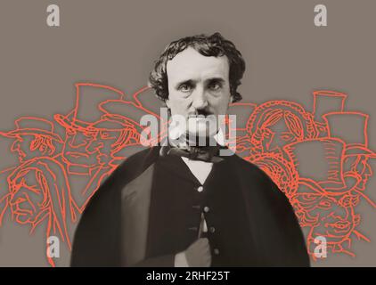 The Man of the Crowd, by Edgar Allan Poe, illustration from Poe's Tales ...