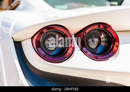 Ferrari F8 Tributo supercar tail lamps Stock Photo - Alamy