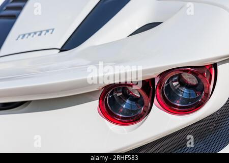 Ferrari F8 Tributo supercar tail lamps Stock Photo - Alamy