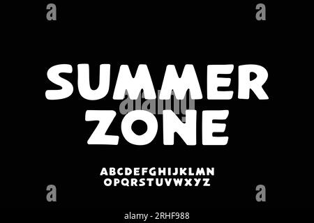 Creative playful sans serif retro style alphabet display font vector ...