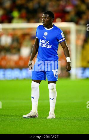 Ephron Mason-Clark #10 of Peterborough United during the Sky Bet League ...