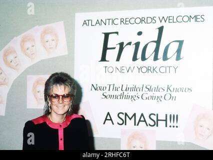 Pop Swedish singer Frida, also known as Anni-Frid Lyngstad, an original ...