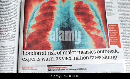 'London at risk of major measles outbreak, experts warn as vaccination ...