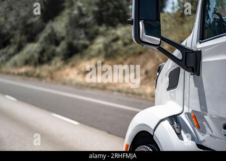 Industrial standard clean white day cab big rig semi truck tractor with ...