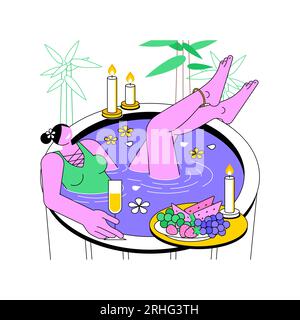 Pampering heaven isolated cartoon vector illustrations Stock Vector ...