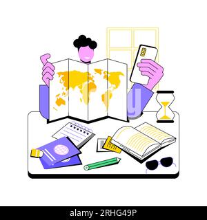 Create itinerary isolated cartoon vector illustrations Stock Vector ...